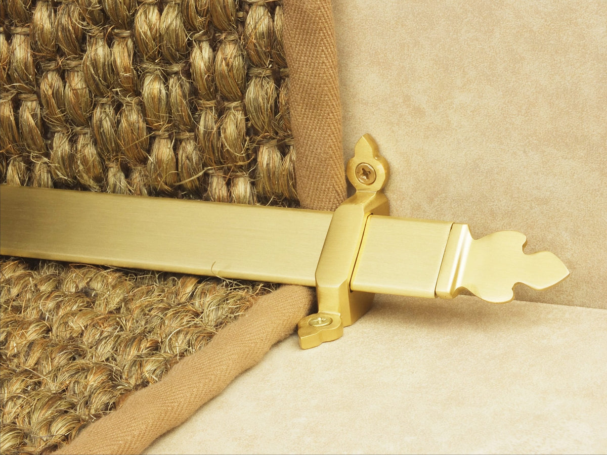 Beaumont - Satin Brass Stair Rods | Flat Faced Runner Rods | Order Now ...