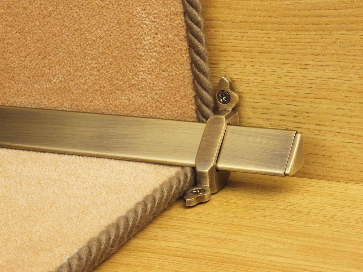 Vue - Antique Brass Stair Rods | Triangular Carpet Rods | 10 Finishes ...