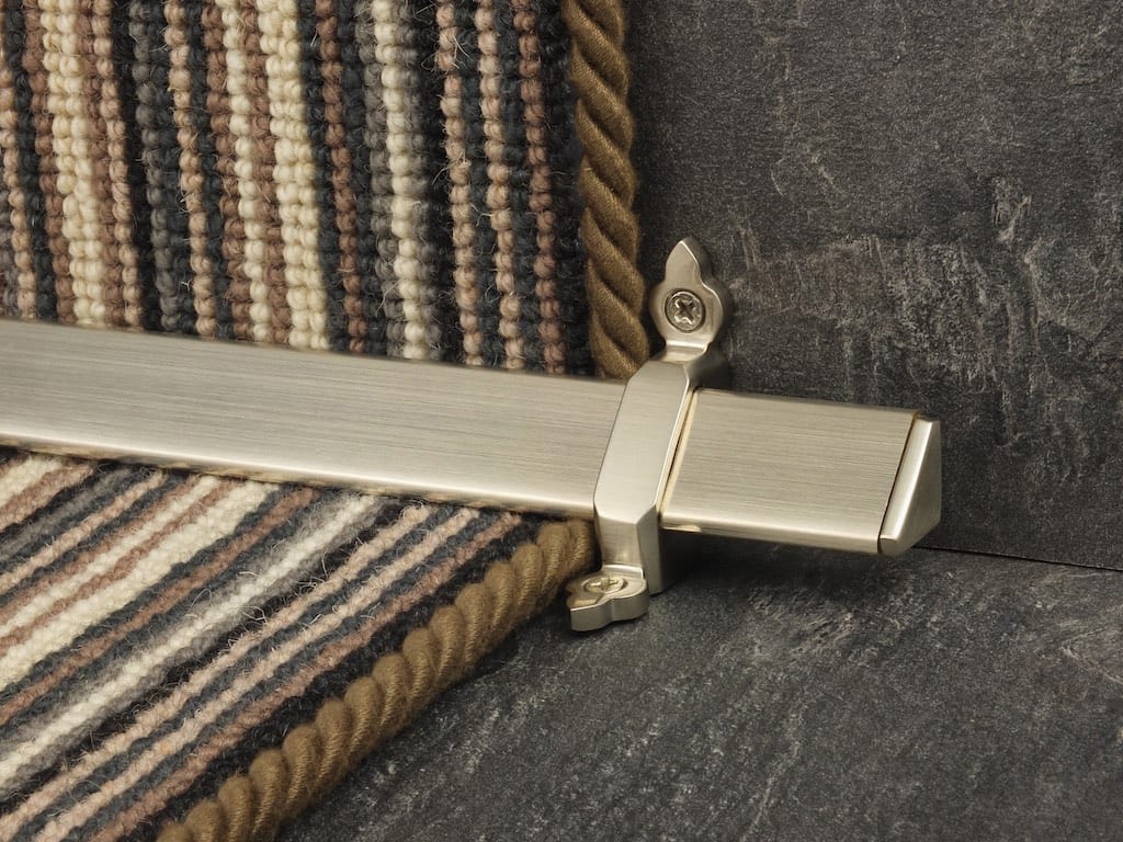 Vue - Satin Nickel Stair Rods | Triangular Carpet Rods | 10 Finishes ...