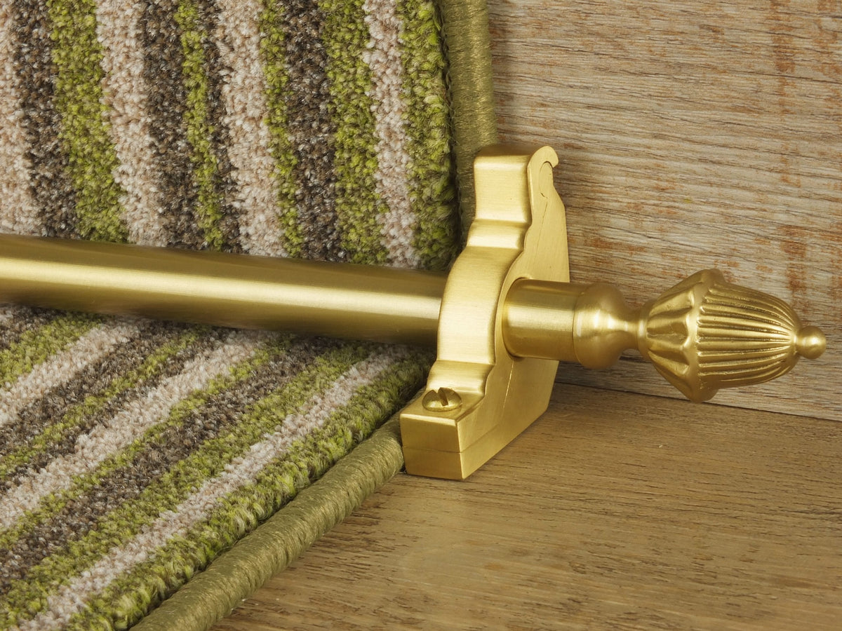 Dubai - Satin Brass Stair Rods | Carpet Rods for Wide Runners | Buy ...