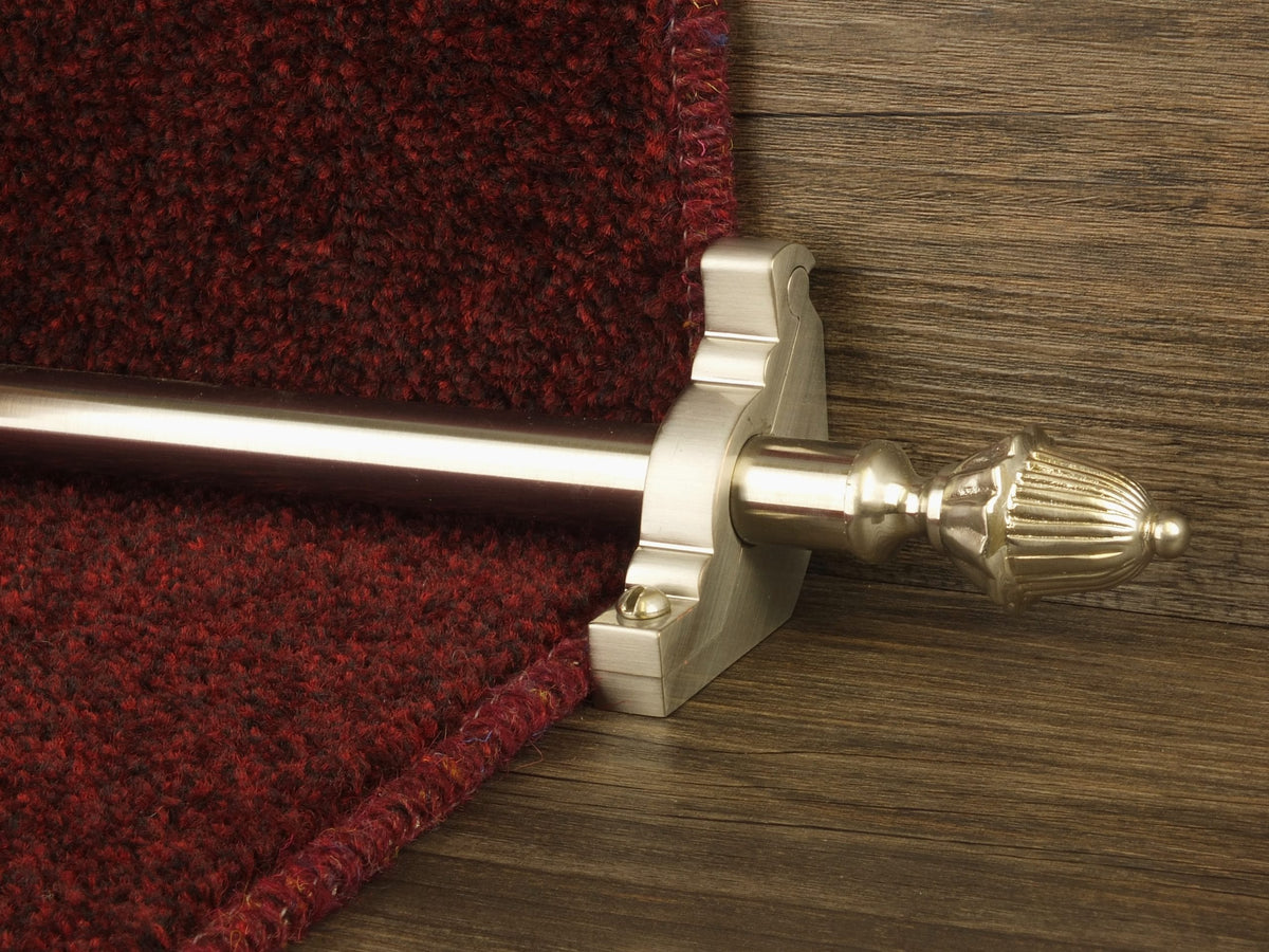 Dubai - Satin Nickel Stair Rods | Carpet Rods for Wide Runners | Buy ...