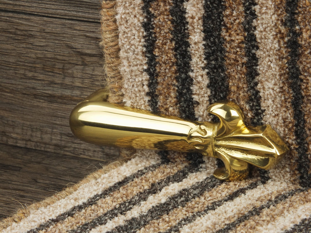 Polished Brass Stair Carpet Clips, Stair Rods for Runners | Browse ...