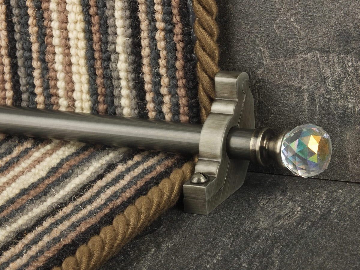 Crystal Rainbow - Pewter Stair Rods | Exclusive Runner Carpet Rods ...