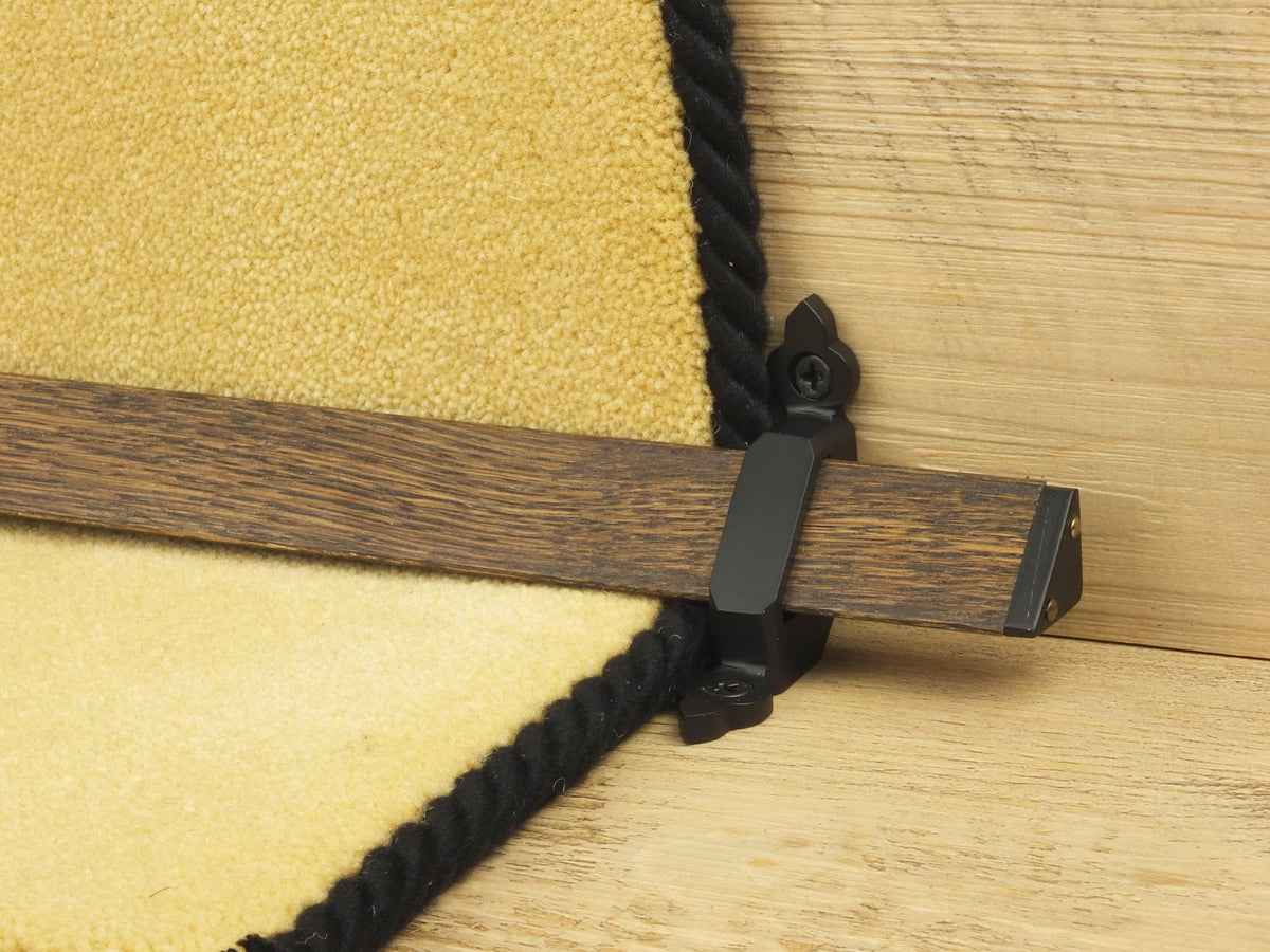 Wooden Stair Rods Black | Custom-Made Carpet Rods for Runners | Buy ...