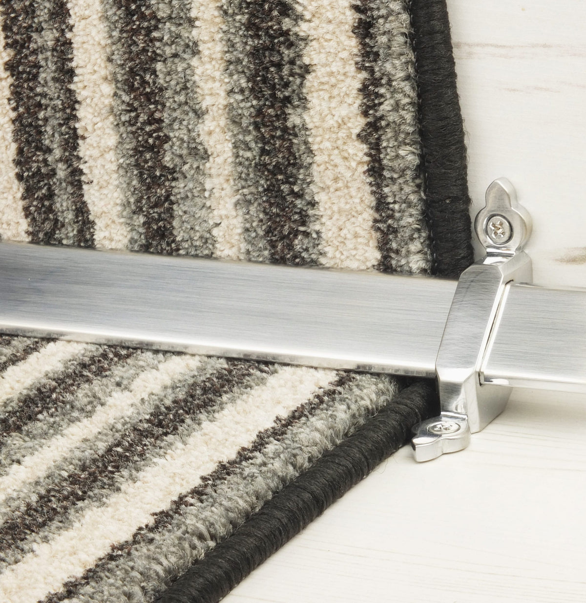 Triangular Stair Rod Brackets Brushed Chrome | Pairs of Rod Eyes | Shop ...