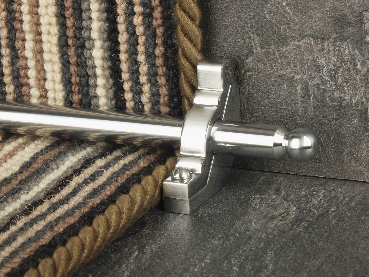 Windsor - Brushed Chrome Stair Rods | Hand-Crafted Carpet Stair Rods ...