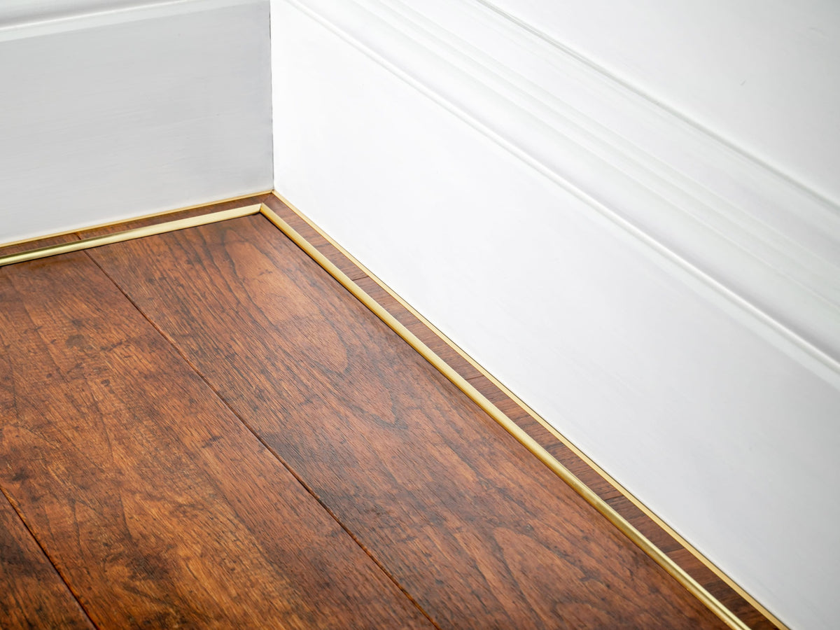 Polished Brass Matching Scotia Trim Covers Vinyl & Laminate Flooring ...